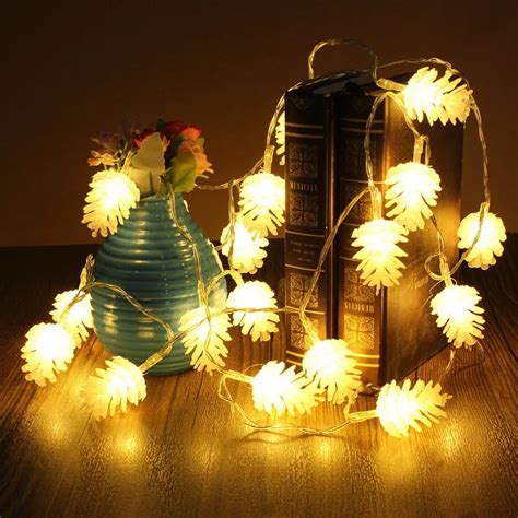 ₩16 081에서 3m 6m Led Pinecone String 휴일 조명 웨딩 파티 갈 랜드 크리스마스 트리 장식 조명 배터리
