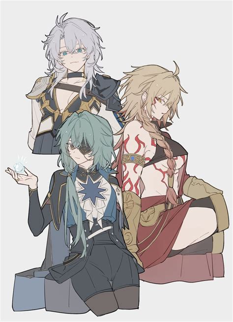 Phainon Mydei And Anaxa Honkai And More Drawn By Ellygretta Danbooru