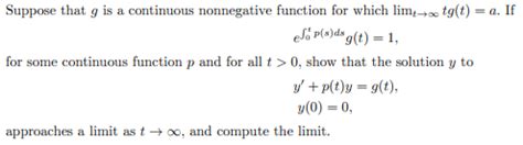 Solved Suppose That G Is A Continuous Nonnegative Function Chegg