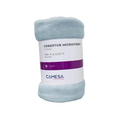 Cobertor Manta De Casal Microfibra Antialérgico x m Azul Acinzentado Camesa Leroy Merlin