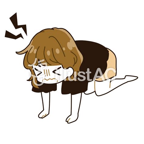 落ち込む 女性イラスト No 1873555無料イラストならイラストAC