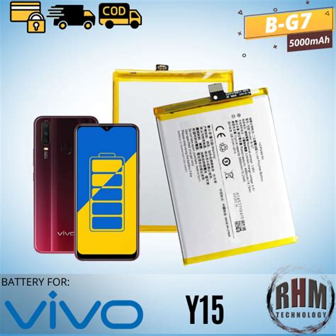 Vivo Y15 Battery Model B G7 5000mAh Original Equipment