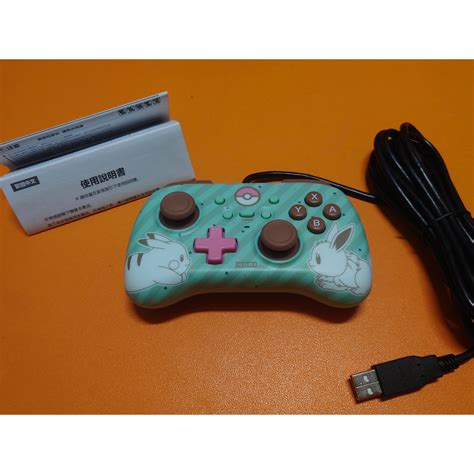 任天堂 Switch Ns Hori Nsw 279a 迷你連發有線控制器 精靈寶可夢 皮卡丘 伊布 手把 把手 Pc 蝦皮購物
