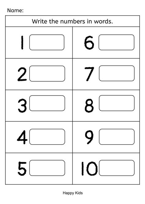 Write The Number Words 1 To 10 Made By Teachers Writing Numbers Number Words Worksheets