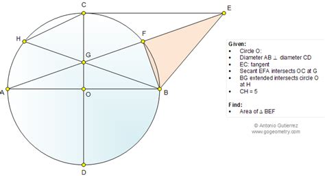 Math Education Geometry Problem Riangle Area Circle With Perpendicular Diameters
