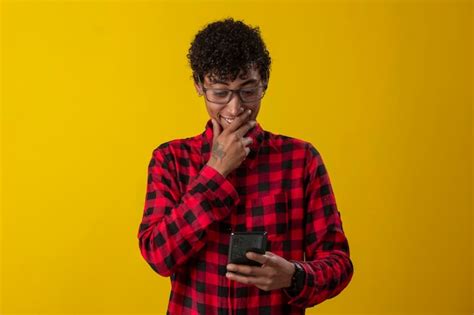 Premium Photo Woman Lgbt Wearing Glasses In A Plaid Shirt