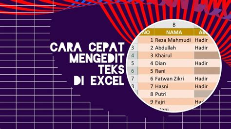 Begini Cara Cepat Mengedit Teks Di Excel