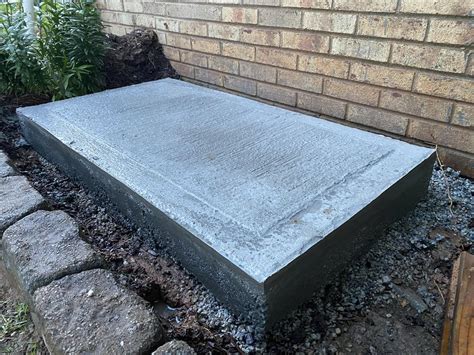 I Was Told To Post This Mini Split Pad First Time Pouring A Pad R Concrete
