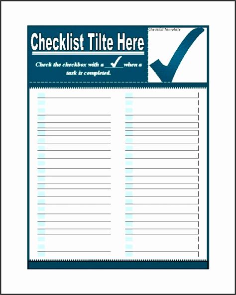 Editable Daily Checklist Template