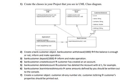 Solved 1 Create The Classes In Your Project That You See In