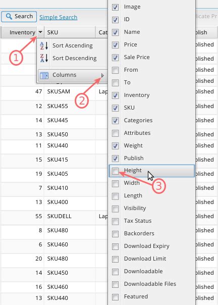 How To Show Hide Columns In Dashboard Storeapps