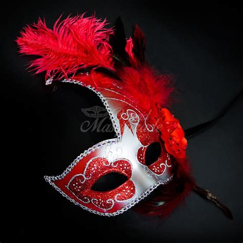 Red And Silver Masquerade Masks