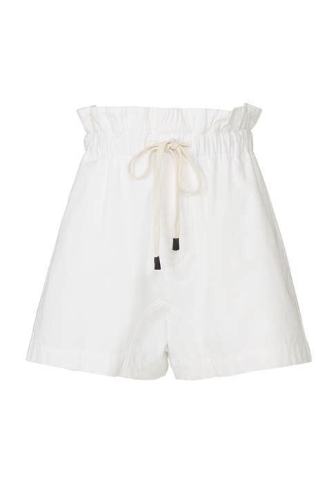 Canvas Paper Bag Shorts By Bassike Rent The Runway