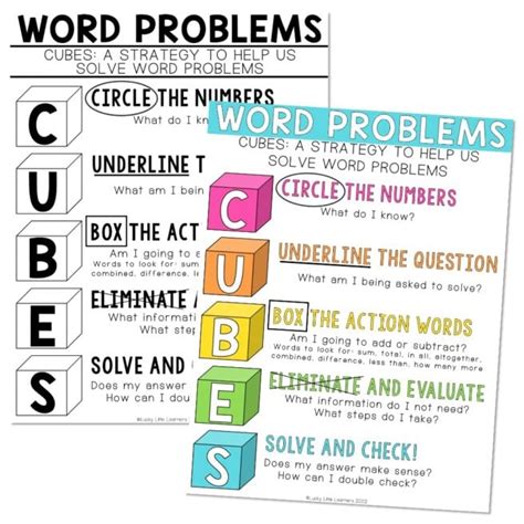 lucky to learn math add and subtract unit 2 anchor chart word