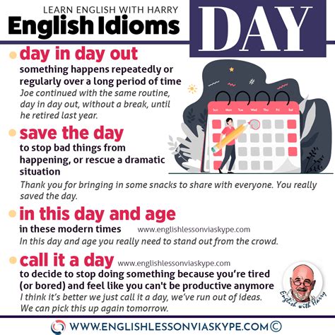 10 English Idioms With Day • Learn English With Harry 👴 English