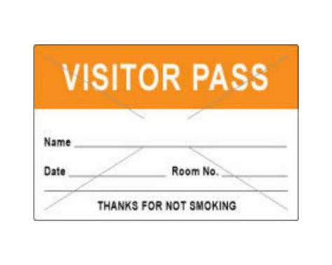 Visitor Pass Badge Orange Pdc Monink
