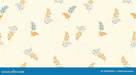 Seamless Light Minimalistic Gently Abstract Floral Pattern Creative