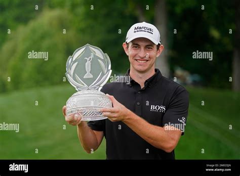 Patrick Cantlay Holds The Trophy After Winning The Memorial Golf Tournament Sunday June