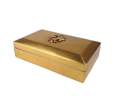 Antique Brass Jewelry Box French Brass Jewelry Box Jewellery Etsy