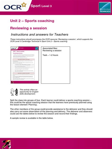 Reviewing A Session Teacher Instructions Pdf Cognition Behavior Modification