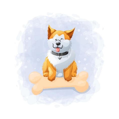 Cartoon Niedlichen Hund Illustration Premium Vektor