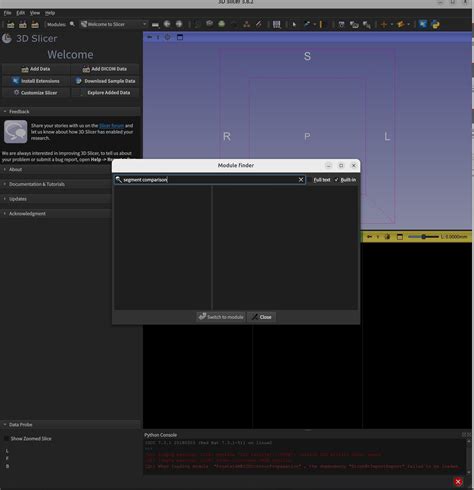 Can T Find Segmentcomparison In Slicerrt In The D Slicer