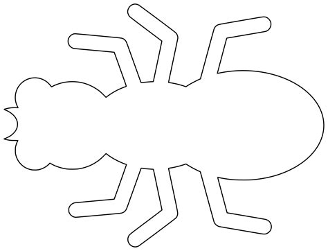 Outline Of Bug Free Printable Papercraft Templates