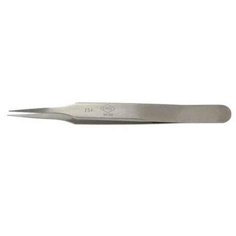 Erem 2sa Precision Tweezers Medium Pointed Tips Relieved 4 12 In