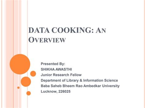 Data Cooking Pptx