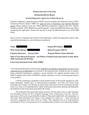 ORM4 Task 3 WGU Capstone Research Template The Impact Of Guided Math