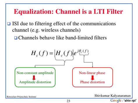 Ppt Point To Point Wireless Communication Ii Isi And Equalization Diversity Time Space