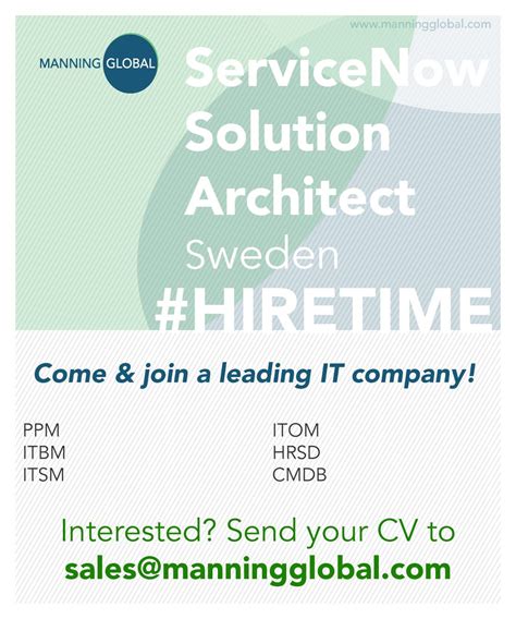 Manning Global Ag On Linkedin Servicenow Solutionarchitect Solutionarchitecture