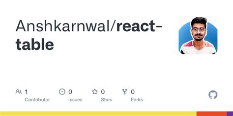 Github Anshkarnwalreact Table