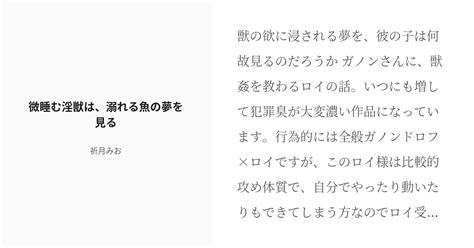 R 18 R18 ガノンドロフ 微睡む淫獣は、溺れる魚の夢を見る 祈月みおの小説 Pixiv