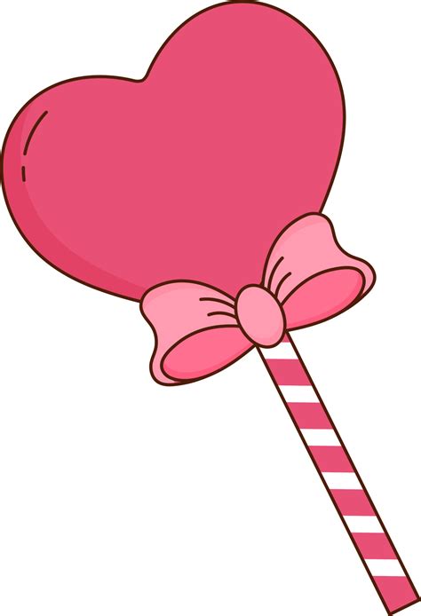 Isolated Heart Shape Lollipop With Bow Ribbon Icon In Pink And White