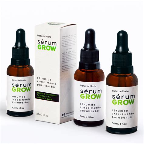Kit Serum Grow Original Tratamento Produto Para Crescer A Barba Meses