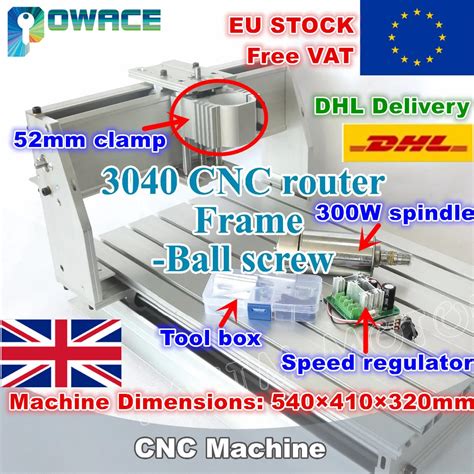 Eu 무료 통 3040 데스크탑 Cnc 라우터 밀링 머신 52mm 기계 키트 볼 스크류 속도 조절기 및 300w 스핀들 포함router Milling Machine