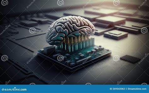 Human Brain On Silicon Board Of Computer For AI And Enhanced
