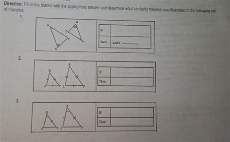 solved direction fill in the blanks with the appropriate answer and