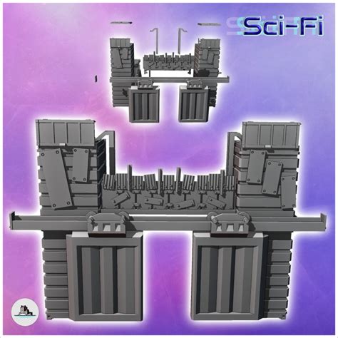 Hartolia Miniatures Post Apocalyptic Entrance Gate With Observation