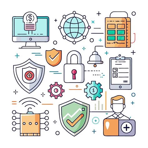 Premium Vector Cybersecurity Icons Protect Your Digital World