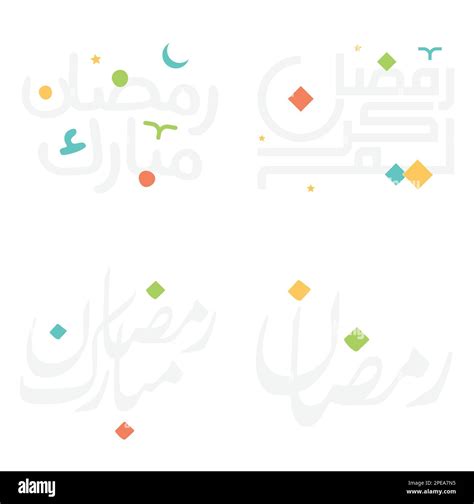 Vector Illustration Of Ramadan Kareem Greetings With Arabic Calligraphy