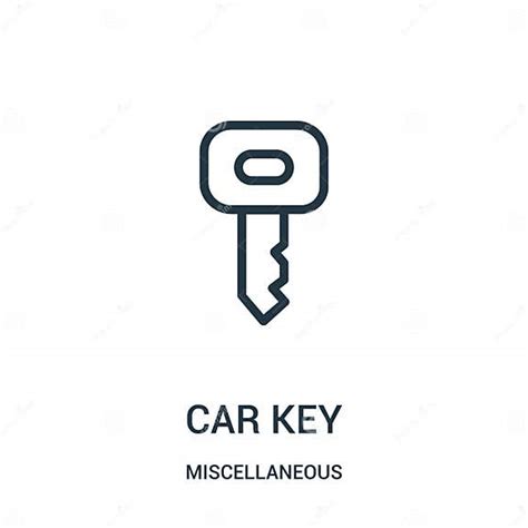 Vetor Do ícone Da Chave Do Carro Da Coleção Variada Linha Fina