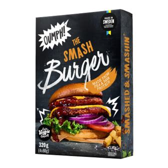 Oumph Smash Burger Fryst Smash Burger Frozen 320g Swedishness