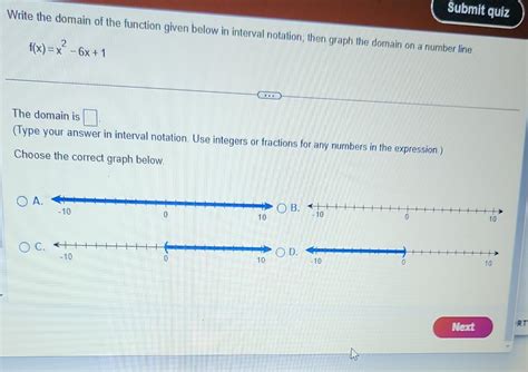 Solved Write The Domain Of The Function Given Below In