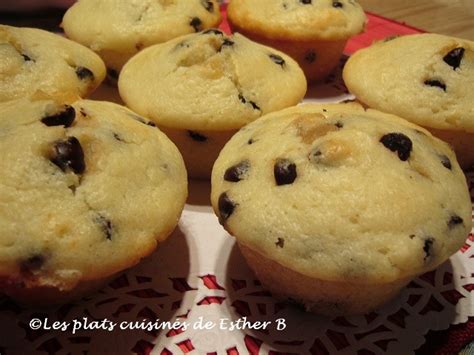 Les plats cuisinés de Esther B Muffins au gingembre confit et chocolat noir