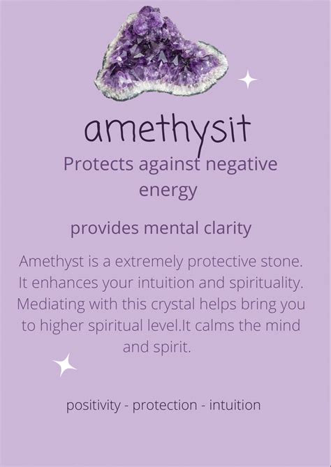 Amethyst Crystal Healing Chart Amethyst Crystal Meaning Crystal Healing Stones