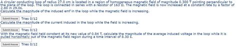 Solved A Circular Conducting Loop Of Radius Cm Is Chegg