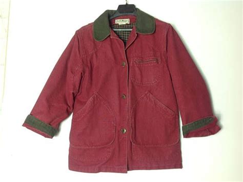 Ll Bean Womens Chore Jacket Barn Coat Vintage 80s Jacket Etsy Red