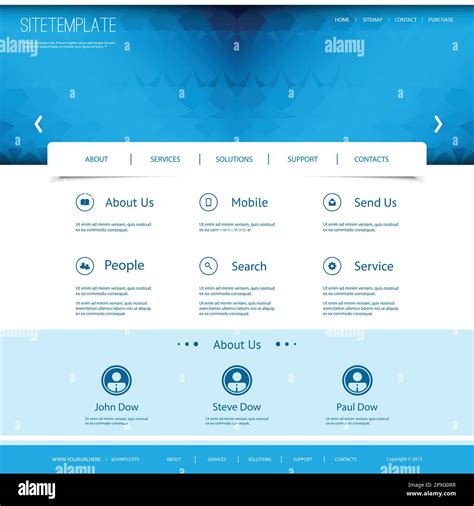 website template with abstract header design stock vector image and art